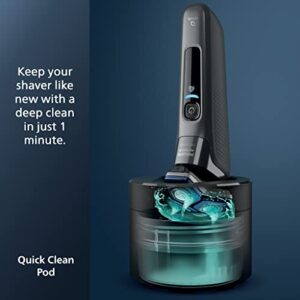 Philips Norelco Shaver 7800, Rechargeable Wet & Dry Electric Shaver with SenseIQ Technology, Quick Clean Pod, Charging Stand, Travel Case and Pop-up Trimmer, S7885/85