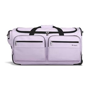 Mavii™ 2023 LIMITED EDITION: Garment Rack Duffel-Wheeled 28 Inch Collapsible Bag, Travel Costume Rack Rolling Upright Luggage, Lavender…