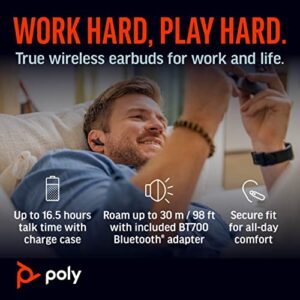 Poly Voyager Free 60+ UC True Wireless Earbuds (Plantronics) – Noise-Canceling Mics for Clear Calls – ANC – Smart Charge Case w/Touch Controls–Works w/iPhone,Android,PC/Mac,Zoom,Teams–Amazon Exclusive