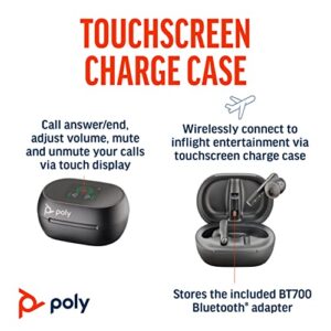 Poly Voyager Free 60+ UC True Wireless Earbuds (Plantronics) – Noise-Canceling Mics for Clear Calls – ANC – Smart Charge Case w/Touch Controls–Works w/iPhone,Android,PC/Mac,Zoom,Teams–Amazon Exclusive