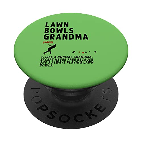 Funny Lawn Bowls Grandma Idea For Women & Funny Retirement PopSockets Swappable PopGrip