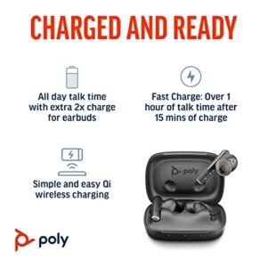 Poly Voyager Free 60 UC True Wireless Earbuds (Plantronics) – Noise-Canceling Mics for Clear Calls – ANC – Portable Charge Case – Compatible w/iPhone, Android, PC/Mac, Zoom, Teams – Amazon Exclusive