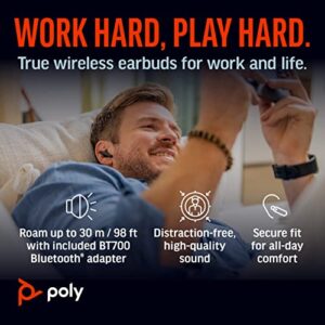 Poly Voyager Free 60 UC True Wireless Earbuds (Plantronics) – Noise-Canceling Mics for Clear Calls – ANC – Portable Charge Case – Compatible w/iPhone, Android, PC/Mac, Zoom, Teams – Amazon Exclusive