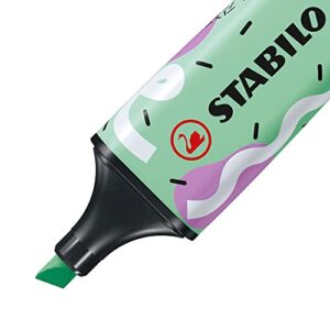 Stabilo BOSS Original Highlighter Set of 4, Hint of Mint Green, Cloud Blue, Fresh Fuchsia, Soft Orange