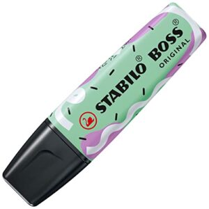 Stabilo BOSS Original Highlighter Set of 4, Hint of Mint Green, Cloud Blue, Fresh Fuchsia, Soft Orange