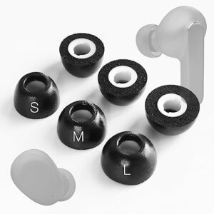 memory foam eartips replacement for jbl live pro tws 2 & jbl vibe buds & jbl tune buds earphone earpad by tennmak