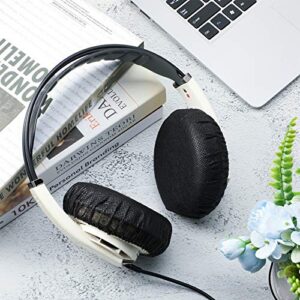 300 Pieces Disposable Headphone Covers Non Woven Sanitary Headphone Ear Covers Black Fabric Headset Covers Ear Pad Covers for Headphones, 11 Cm/ 4.3 Inch (Black, L-11 cm)