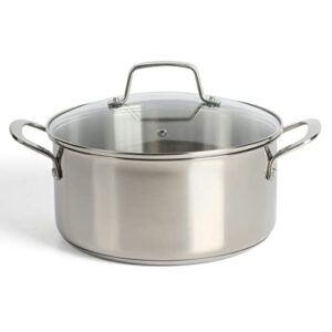 martha stewart castelle 5-quart 18/8 stainless steel induction safe dutch oven