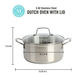 Martha Stewart Castelle 5-Quart 18/8 Stainless Steel Induction Safe Dutch Oven