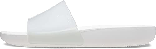 Crocs Women's Splash Slides Sandal, White, 6