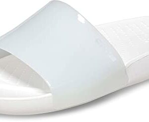 Crocs Women's Splash Slides Sandal, White, 6