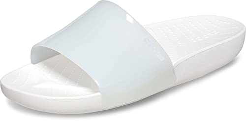 Crocs Women's Splash Slides Sandal, White, 6