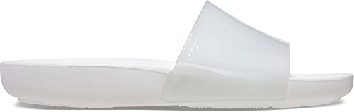 Crocs Women's Splash Slides Sandal, White, 6