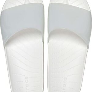 Crocs Women's Splash Slides Sandal, White, 6