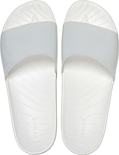 Crocs Women's Splash Slides Sandal, White, 6