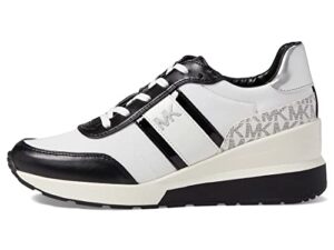 michael kors mabel trainer optic white/black 9 m