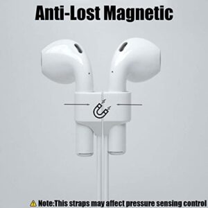 Airpod Strap,Magnetic Anti-Lost Airpod Neck Strap Lanyard for Airpods pro/2/3 Soft Silicone Airpod Accessories Holder Strap for Running,Fitness,Dancing 3 Pcs(White/Blue/Black)