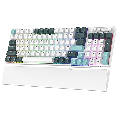 RK ROYAL KLUDGE RK96 RGB Limited Ed, 90% 96 Keys Wireless Triple Mode Bluetooth 5.0/2.4G/USB-C Hot Swappable Mechanical Keyboard w/Wrist Rest, Software Support & Massive Battery, RK Yellow Switch