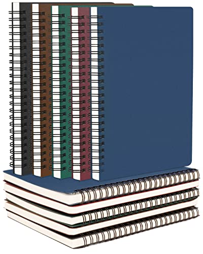 Spiral Notebooks A5 Lined 10Pcs College Ruled Journals Bulk-5 Colors Cover, 120 Pages/60 Sheets, 8.3 "x 5.8", for Students Office Business Subject Diary Ruled Book