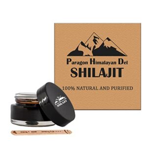 Shilajit Pure Himalayan Organic, Authentic Shilajit Resin Pure Body Extra Detox with Anxiety Supplements| Fulvic Minerals| Fulvic Acid Supplement for Immune Support & Boosting Brain Energy (20 Grams)