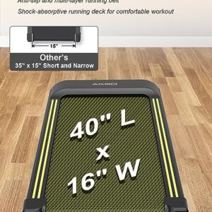 AKSO Walking Pad Under-Desk Treadmill, 300lbs Capacity, Quiet 3.8mph, LED Display Remote Control &APP, Portable Mini Desk Treadmill for Home Office Small Apartment