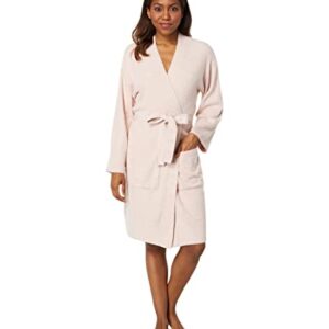 Barefoot Dreams CozyChic Lite® Barbie Robe Dusty Rose/White SM (US 6-8)