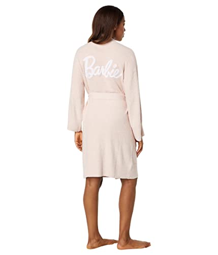 Barefoot Dreams CozyChic Lite® Barbie Robe Dusty Rose/White SM (US 6-8)