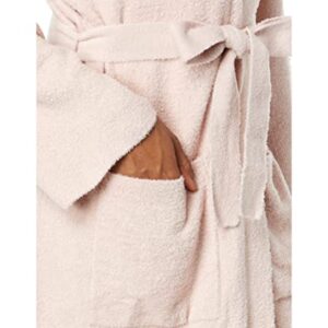 Barefoot Dreams CozyChic Lite® Barbie Robe Dusty Rose/White SM (US 6-8)