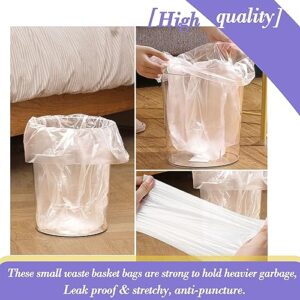 3 Gallon 180pcs Small Clear Trash Bags(Fit 2.6-3.2 Gal)Plastic Strong Clear Garbage Bags,Bathroom Trash Can Bin Liners,Waste Basket Liner,Fit 10-13 Liter, 2 Gallon,2.5-2.6 Gallon,3.2Gallon(3-Clear180)