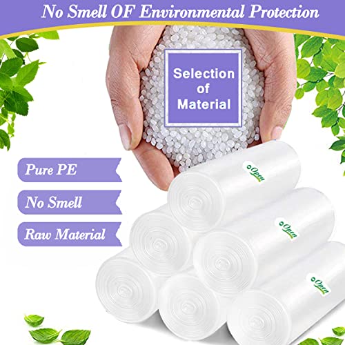 3 Gallon 180pcs Small Clear Trash Bags(Fit 2.6-3.2 Gal)Plastic Strong Clear Garbage Bags,Bathroom Trash Can Bin Liners,Waste Basket Liner,Fit 10-13 Liter, 2 Gallon,2.5-2.6 Gallon,3.2Gallon(3-Clear180)