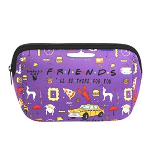 friends makeup bag,friends tv show merchandise,cosmetic bags for women,small zipper pouch,toiletry bag,small make up bag for your purse,friends tv show gifts for women girl teacher mom birthday gift