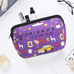 Friends Makeup Bag,Friends TV Show Merchandise,Cosmetic Bags for Women,Small Zipper Pouch,Toiletry Bag,Small Make Up Bag for Your Purse,Friends TV Show Gifts for Women Girl Teacher Mom Birthday Gift