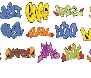 N Scale 1:160 Graffiti Waterslide Decals Set #9 - Weather Your Rolling Stock & Structures!