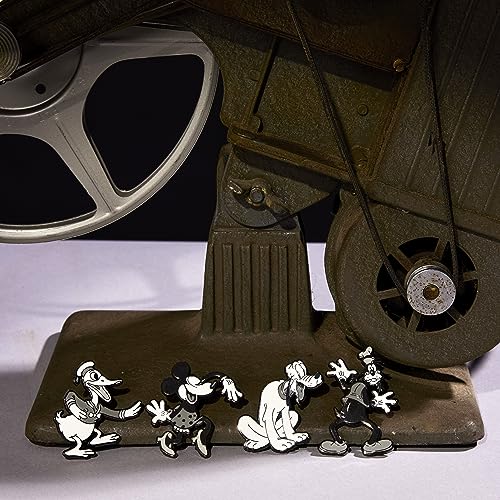 Loungefly Disney 100: Black and White Vault, Mickey and Friends 4-Piece Pin Set, Amazon Exclusive