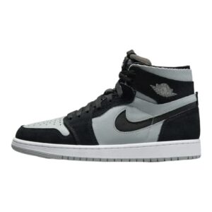 nike mens jordan 1 high zoom air cmft white daybreak tropical twist, black/light smoke grey/white, 10