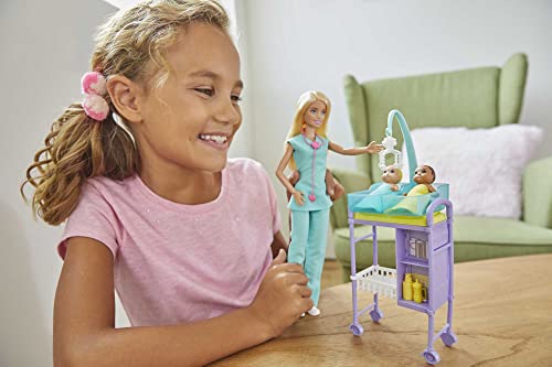 Bundle of Barbie Fast Cast Clinic Playset + Barbie Baby Doctor Playset