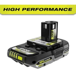 RYOBI ONE+ HP 18V Brushless Cordless 1/2 in. Hammer Drill with 2 Ah Lithium-Ion Battery and 3-1/2 in. Diamond Grit Impact Drive Bits (Bulk Packaging)