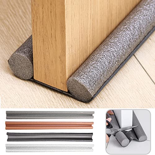 Door Draft Stopper Weather Stripping Noise Blockers Window Breeze Blockers Adjustable Door Sweeps for Exterior & Interior Doors 37.4inch Under Door Noise Blockers Door Draft Guard Black