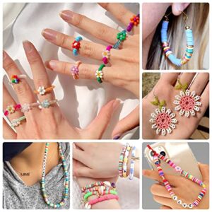 QUEFE Bracelet Making Kit 20000pcs 2mm Glass Seed Beads 3600pcs Clay Beads for Jewelry Making Letter Beads Charms Pendants Heishi Beading Supplies for Girls Handmade Gift