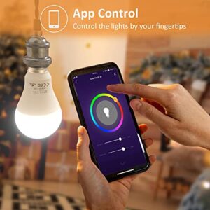 Smart Light Bulb, 15W (150W Equivalent) 1500Lumen Smart Alexa Light Bulb, E26 A19 Ultra Bright Led Color Changing Bulb, 2.4 GHz WiFi Light Bulb Compatiable with Alexa, Google (No Hub Required)