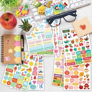 28 Sheets Planner Stickers and Accessories - 1200+ Calendar Stickers for Adults Planner - Seasonal, Weekly & Monthly Planner Holiday Stickers for Daily Journal, Planner, Scrapbook