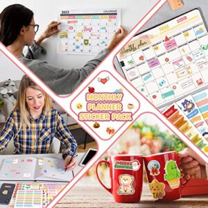 28 Sheets Planner Stickers and Accessories - 1200+ Calendar Stickers for Adults Planner - Seasonal, Weekly & Monthly Planner Holiday Stickers for Daily Journal, Planner, Scrapbook