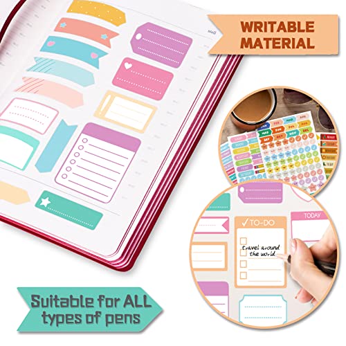 28 Sheets Planner Stickers and Accessories - 1200+ Calendar Stickers for Adults Planner - Seasonal, Weekly & Monthly Planner Holiday Stickers for Daily Journal, Planner, Scrapbook