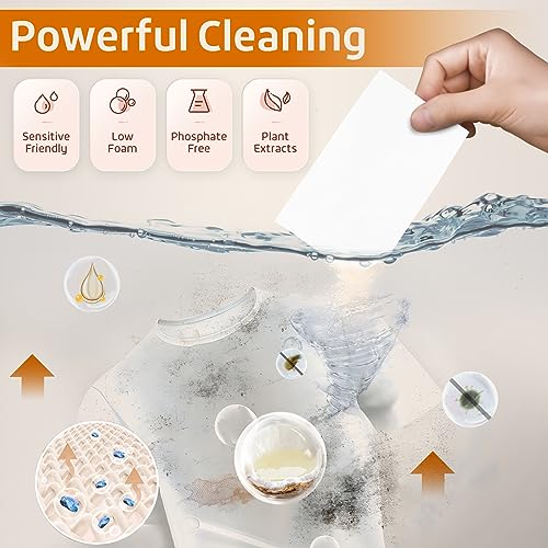 Poesie Laundry Detergent Sheets Citrus Scent 160 Sheets 80 Large Loads Laundry Strips No Plastic Jug Liquidless Travel Portable HE Eco-Friendly for Camping Dorm Life Clean and Free