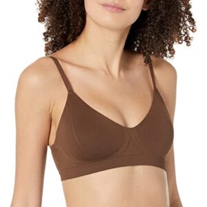 calvin klein women's bonded flex lightly lined bralette, umber