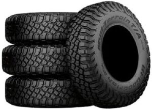 complete set of bfg km3 (8ply) radial utv sxs tires (2) 27x9x14 and (2) 27x11x14