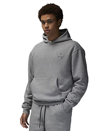 Nike Jordan Brooklyn Fleece Men's Pullover Hoodie (as1, alpha, xx_l, regular, regular, Carbon Heather/White)