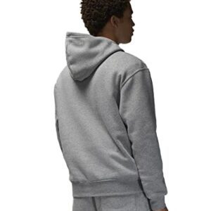 Nike Jordan Brooklyn Fleece Men's Pullover Hoodie (as1, alpha, xx_l, regular, regular, Carbon Heather/White)