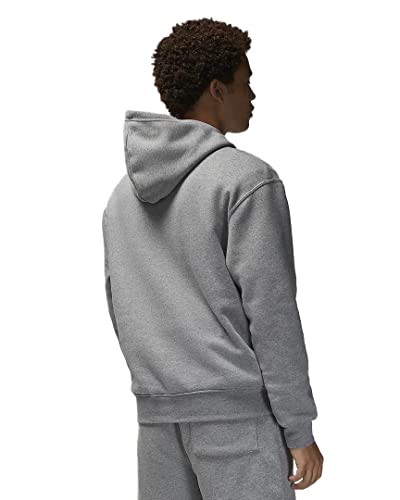 Nike Jordan Brooklyn Fleece Men's Pullover Hoodie (as1, alpha, xx_l, regular, regular, Carbon Heather/White)