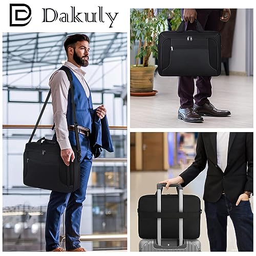 Laptop Bag 15.6 Inch Laptop Briefcase Computer Bag for Men Women Waterproof Business Office Work Large Laptop Case 15.6 Inch Adjustable Shoulder Messenger Bag Black